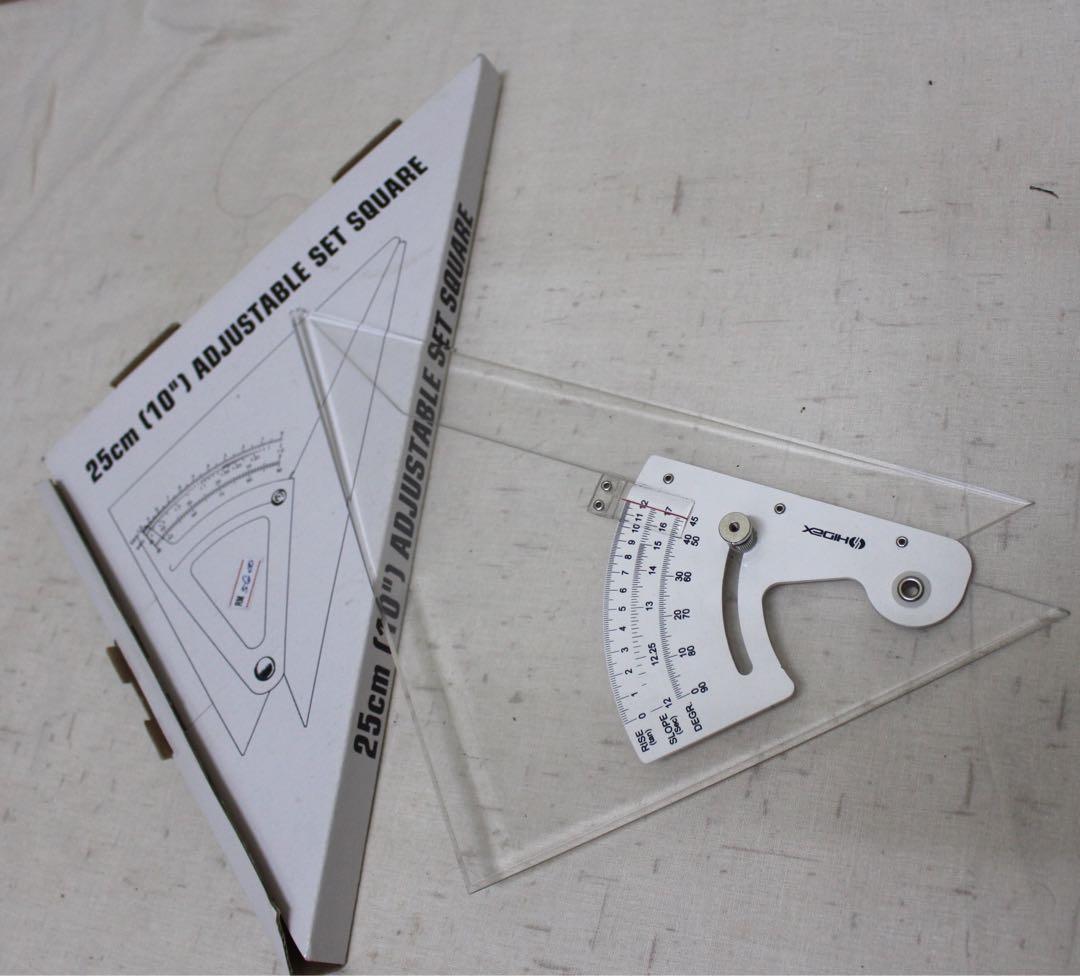 Adjustable set square interior design use, Hobbies & Toys, Stationery ...