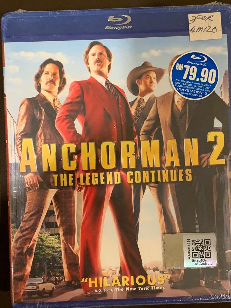 Anchorman 2 The Legend Continues Original Bluray Movie, Hobbies & Toys ...