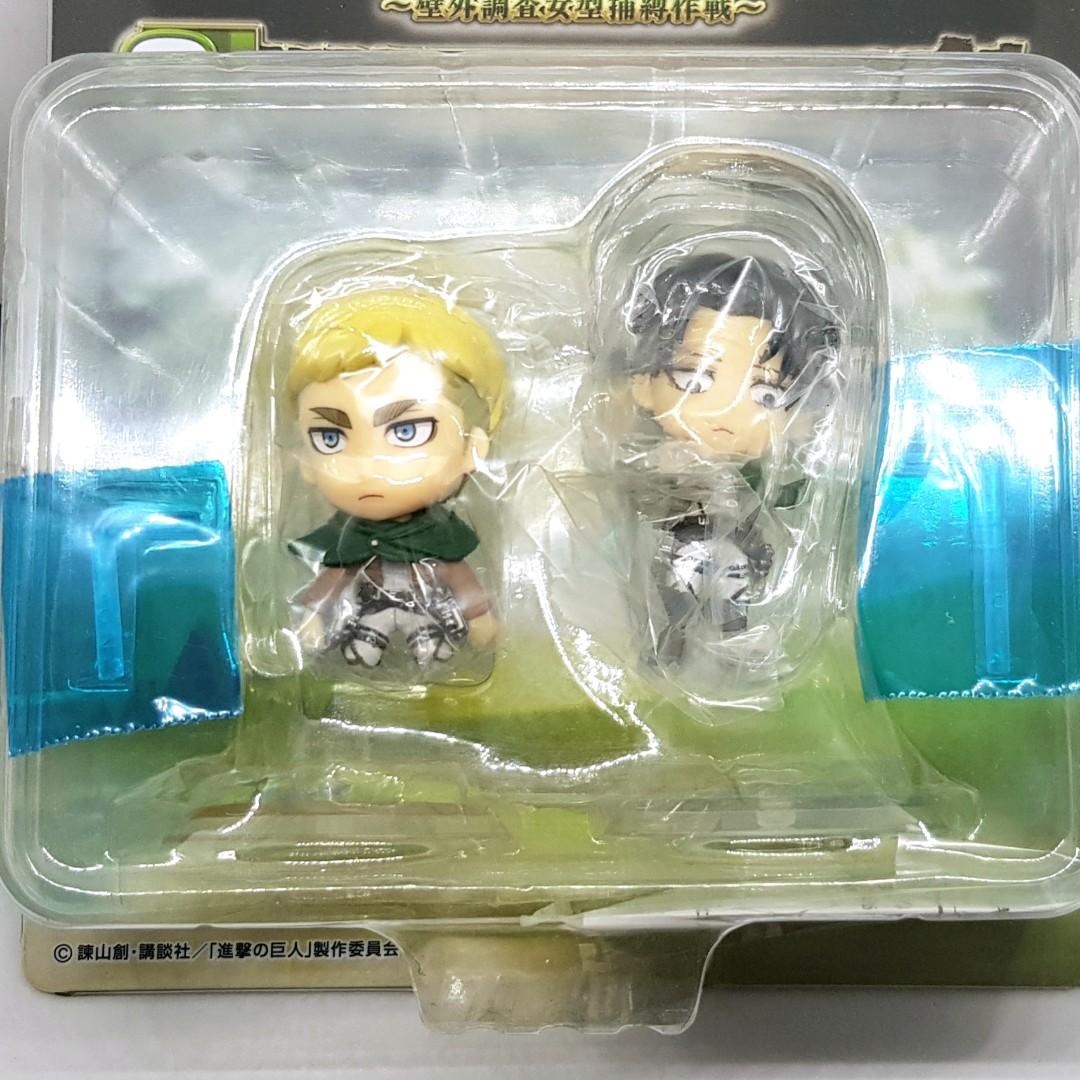 Attack on Titan Levi & Erwin Figure Ichiban Kuji C chibi kyun, Hobbies ...