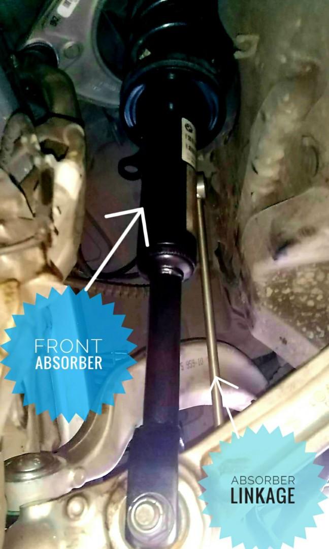 BMW 528i GT F07 : Original front Absorbers/Top Mounts/Linkages/Stoppers ...