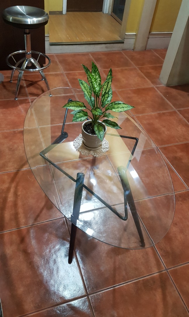 Elegant Modern Center Glass Table, Furniture & Home Living, Furniture ...