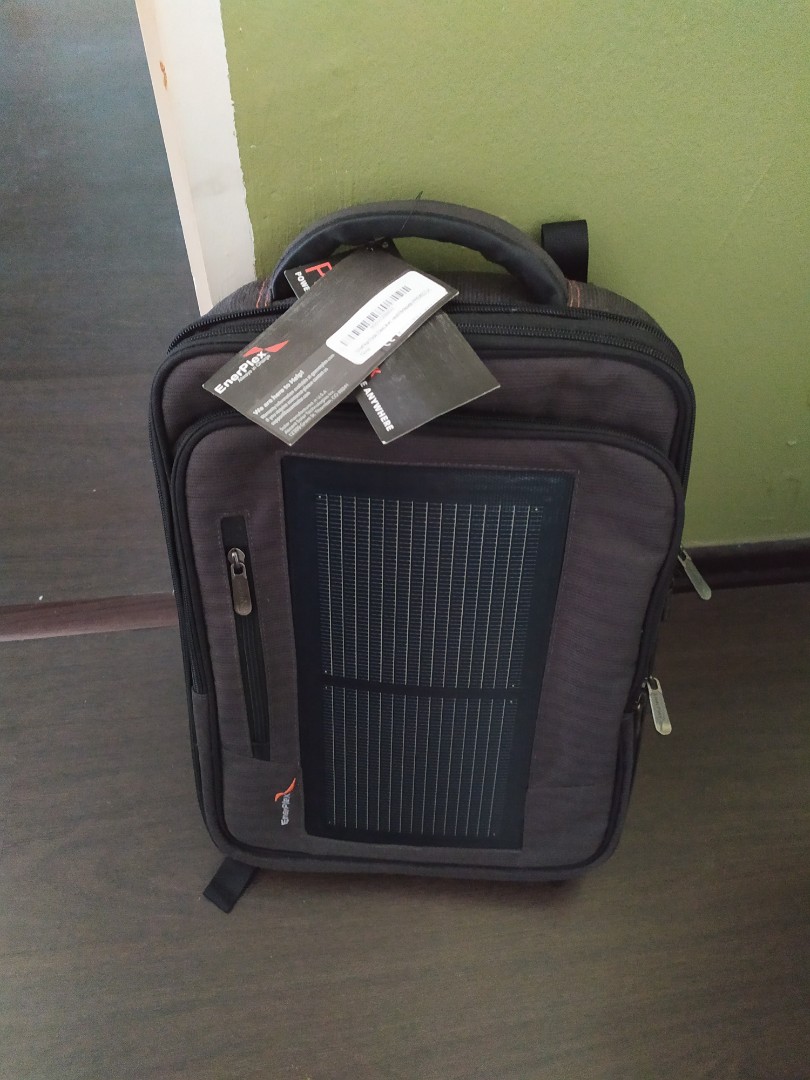 Enerplex packr executive solar powered backpack, Sports Equipment, Hiking & Camping on Carousell