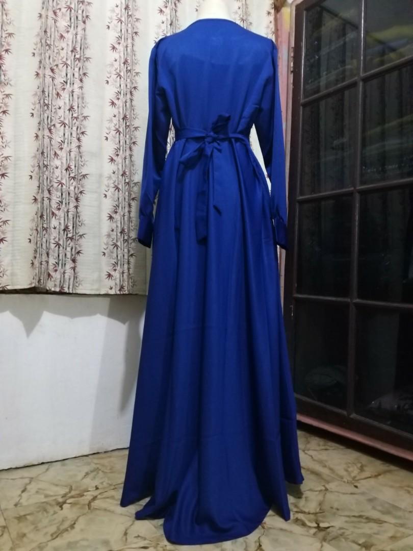Gamis DAS / gamis / gamis royal blue / gamis biru elektrik / gamis biru ...
