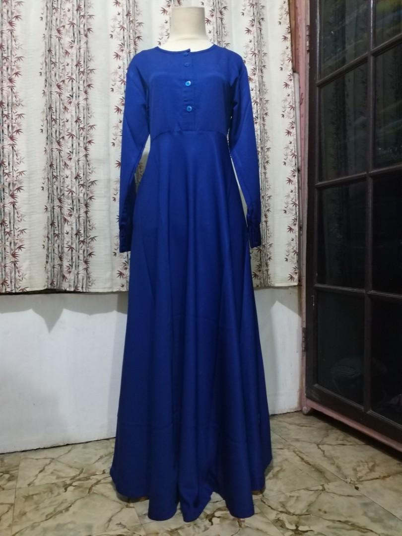 Gamis DAS / gamis / gamis royal blue / gamis biru elektrik / gamis biru ...