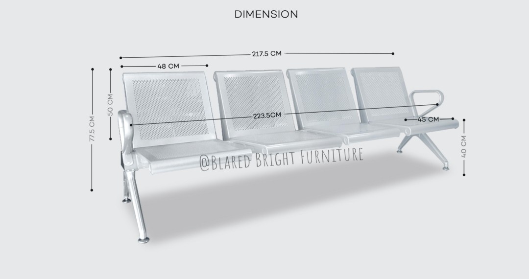 GANG CHAIR √ WAITING CHAIR / OFFICE FURNITURE, Furniture & Home Living ...