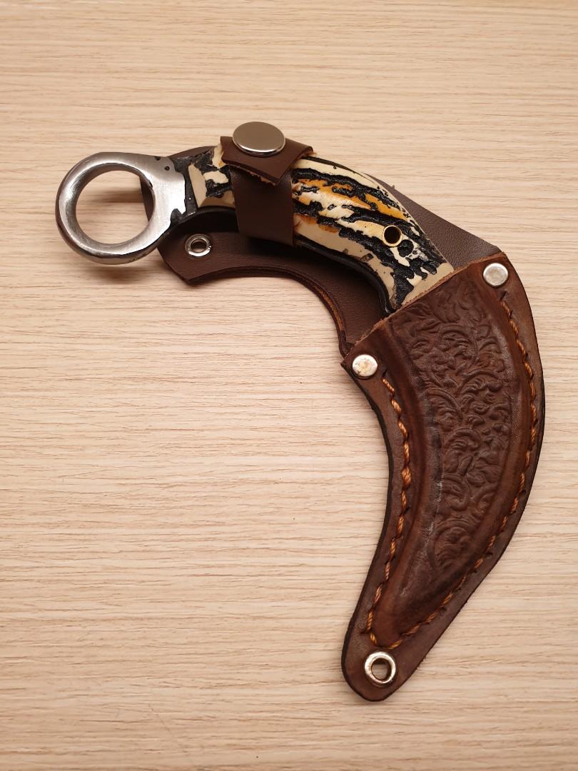 Hand Forged Indonesian Karambit Asli Full Tang High Carbon Steel Bone ...
