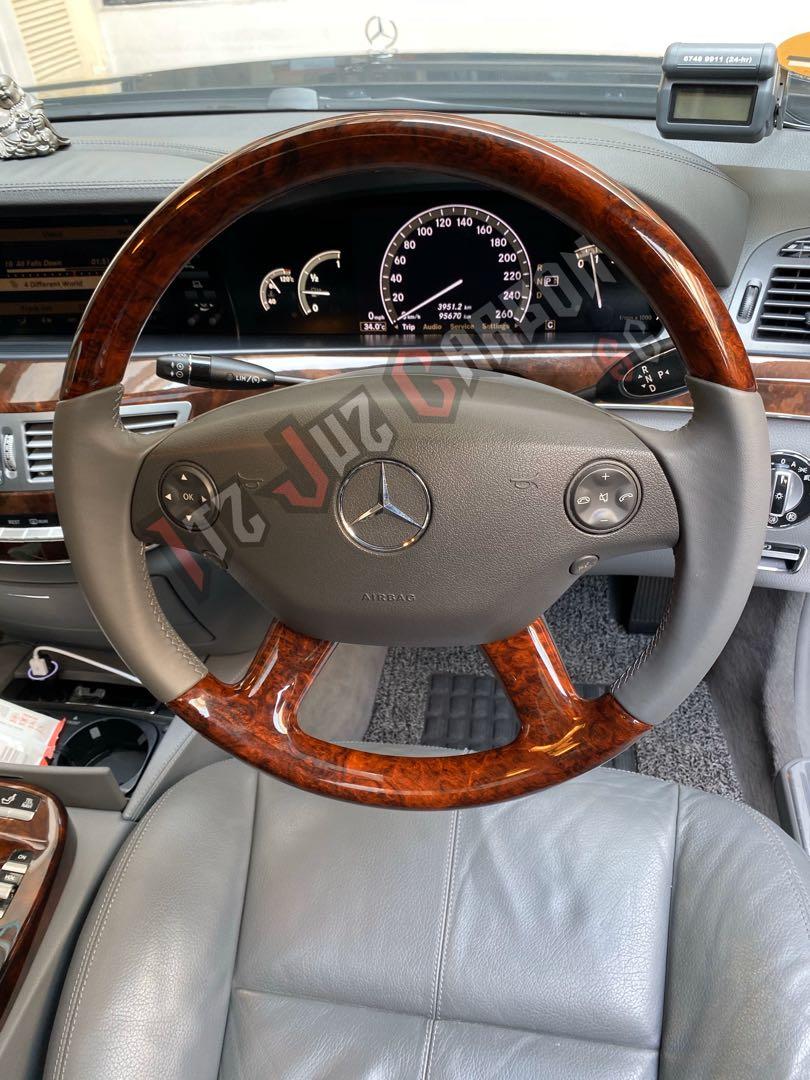 Mercedes W221 Wood Steering wheel, Car Accessories, Accessories on ...