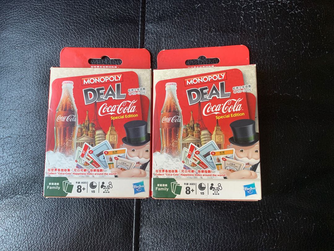 Monopoly Deal - Coca Cola Special Edition, 興趣及遊戲, 收藏品及紀念品, 明星周邊 - Carousell
