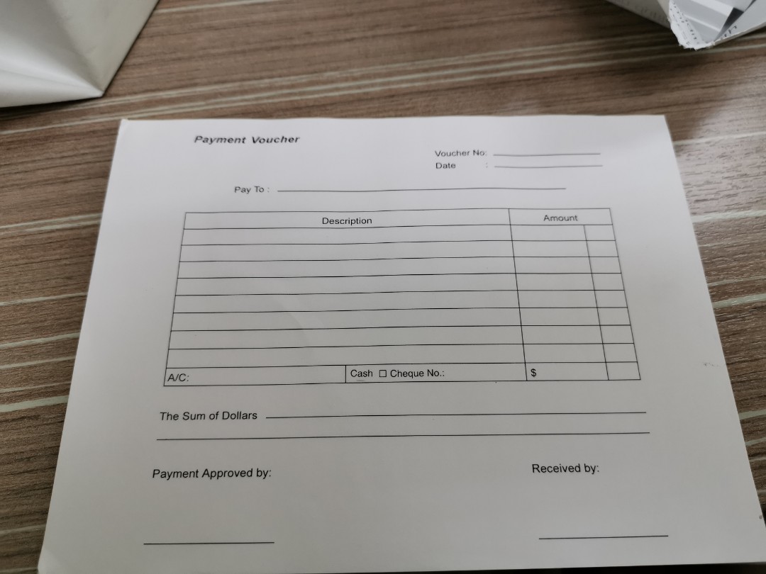 Payment voucher sales invoice, Hobbies & Toys, Stationery & Craft ...