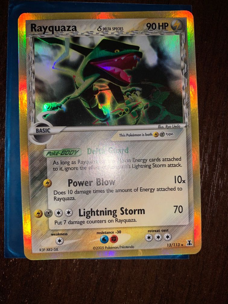 Pokemon Rayquaza Card, Hobbies & Toys, Toys & Games on Carousell