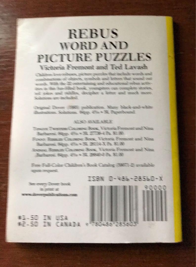 Rebus Word and Picture Puzzle Book, Hobbies & Toys, Books & Magazines ...