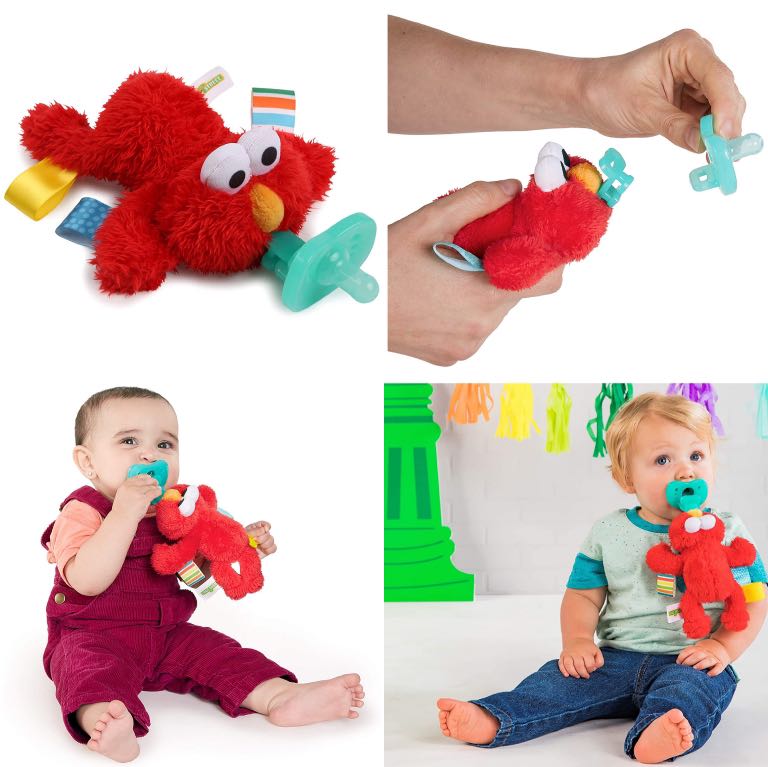 Sesame Street Elmo Pacifier with Plush Toy, Babies & Kids, Nursing ...