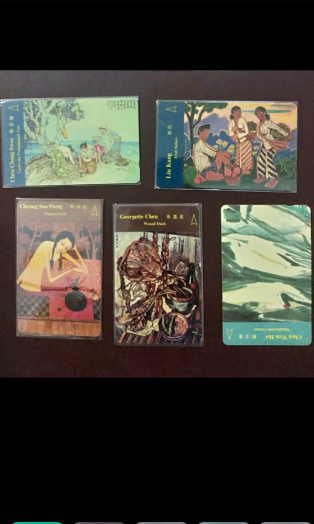 Singapore Nanyang style Chinese paintings 5 phoncards set, Hobbies ...
