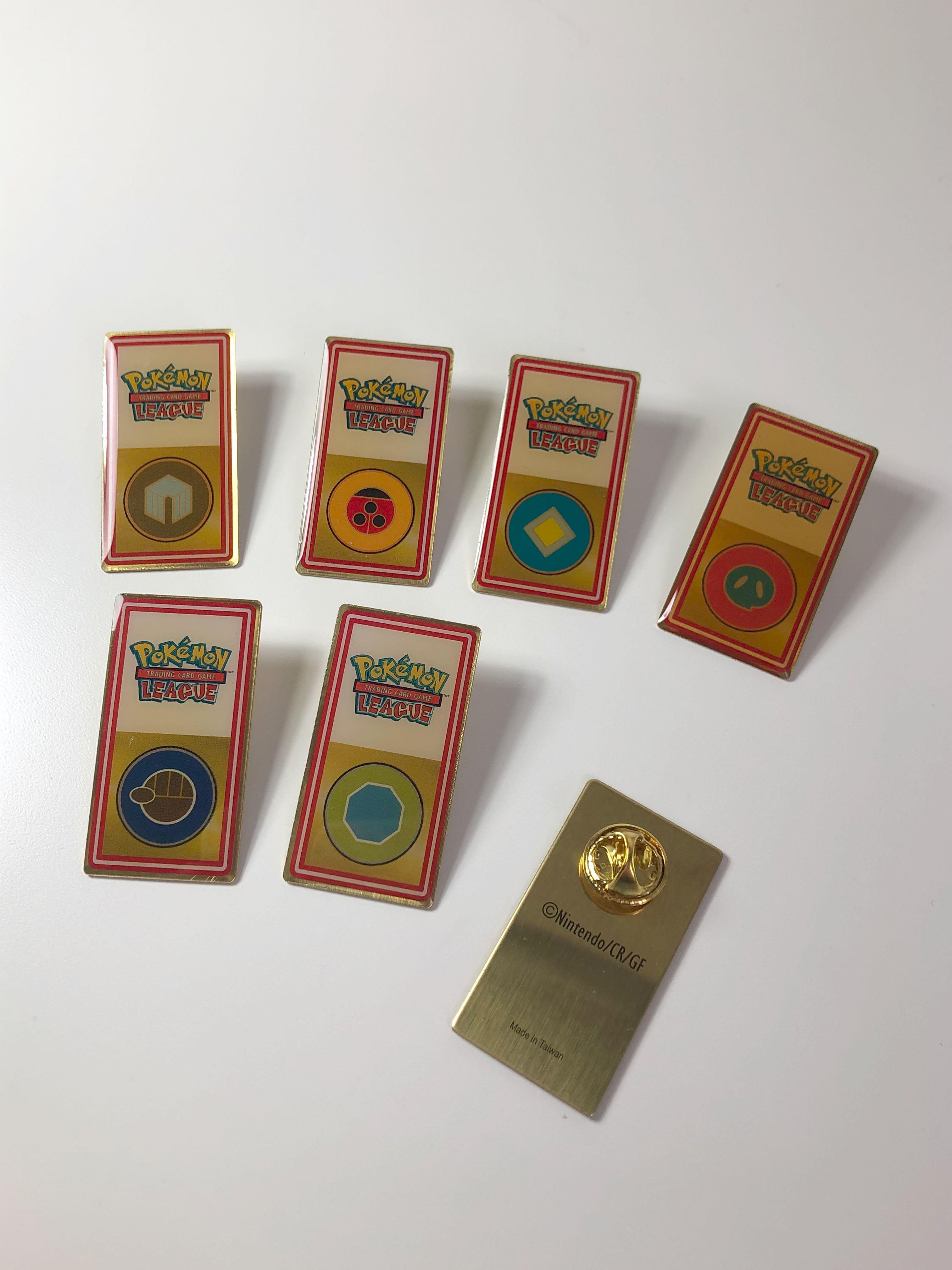 Pokemon 2001-2002 Johto Region League Gym Badges Set of 7, Hobbies ...