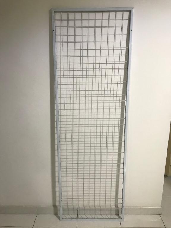 Wire Mesh Display Stand (with wheels), Furniture, Others on Carousell