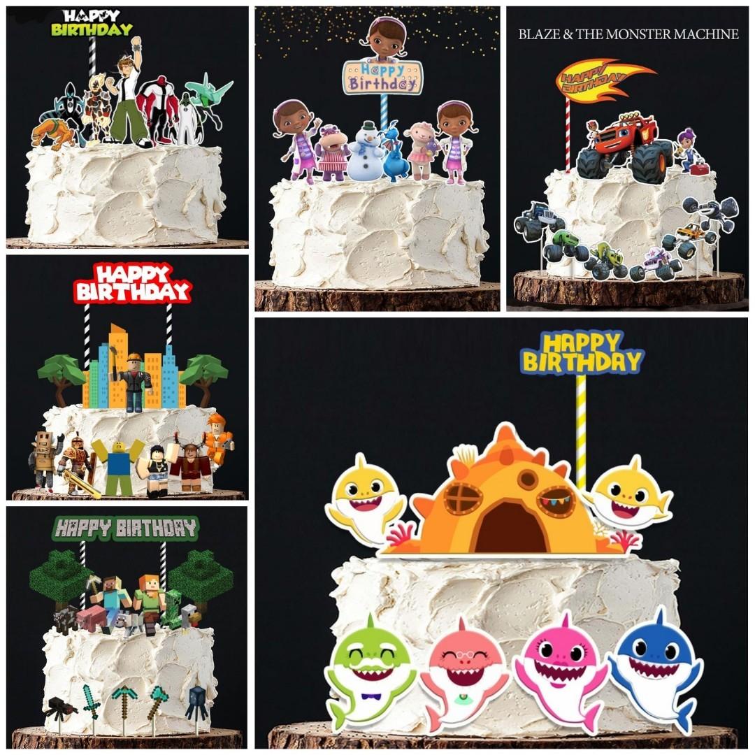 1set$12 Elmo Moana Rapunzel Ariel Mermaid The Bare Bear cake topper ...