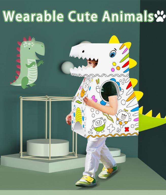 3D DIY Doodle House Painting Puzzle Drawing Cardboard Wearable Animals ...