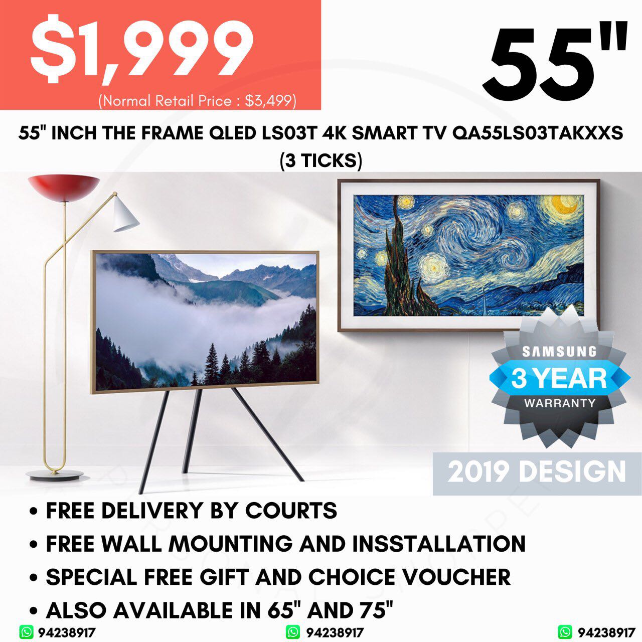 55” INCH SAMSUNG 4K THE FRAME LIFESTYLE 55” INCH TV LS03, TV & Home ...