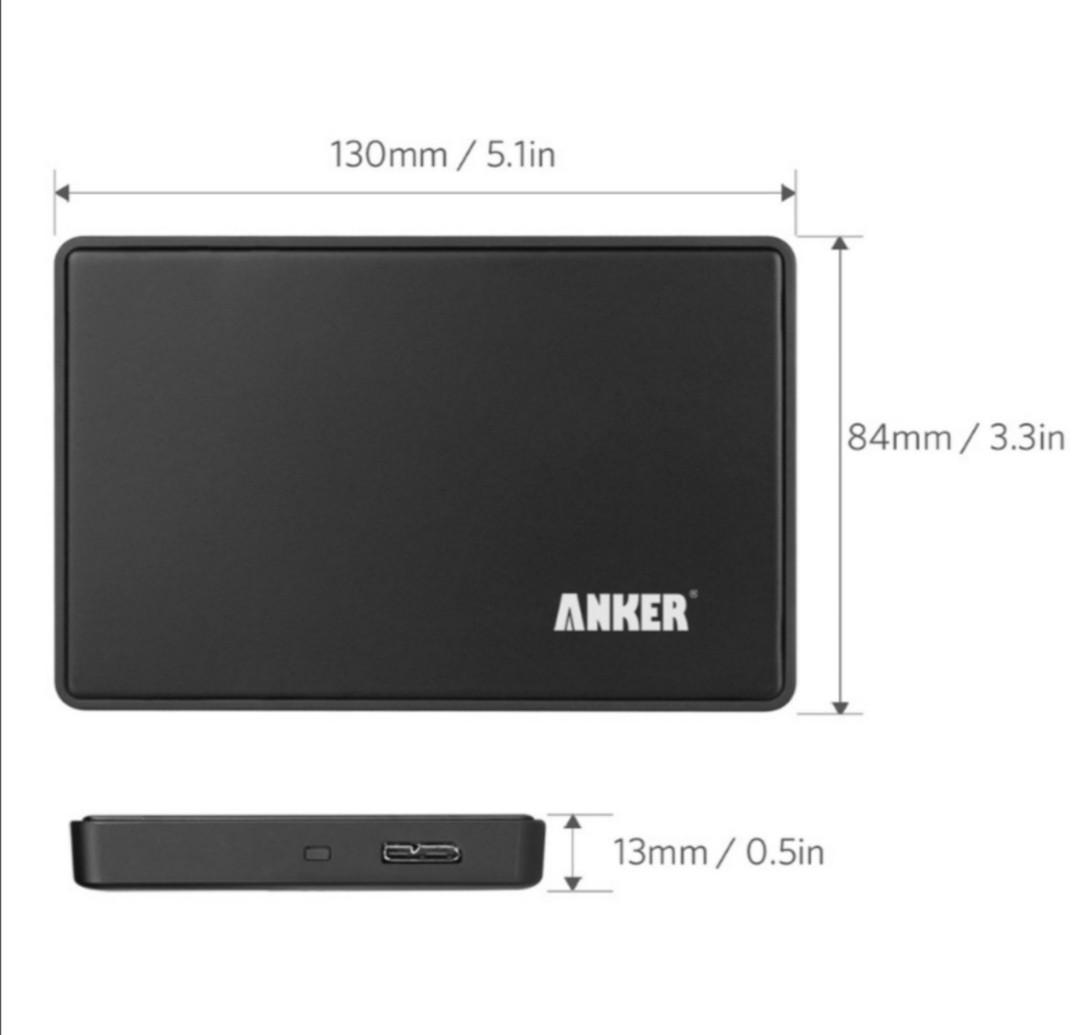 Anker USB 3.0 2.5" HDD/SSD External Enclosure, Computers & Tech, Parts ...