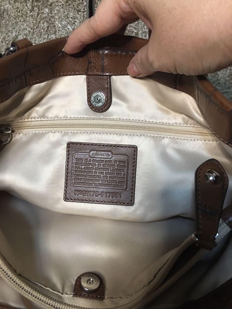 Authentic/Original Coach Ashley Carryall Exotic F17661, Luxury, Bags ...