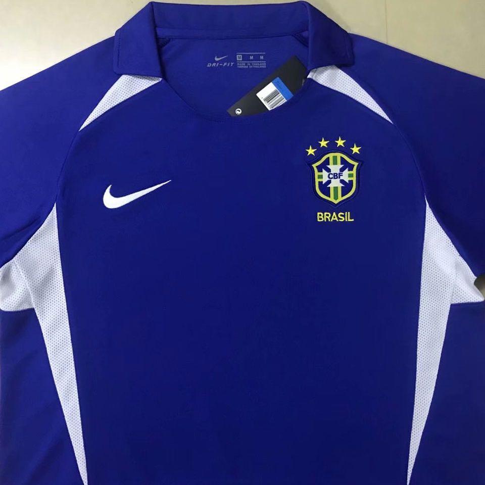 Brazil Retro Away Jersey 2002, Men's Fashion, Activewear on Carousell