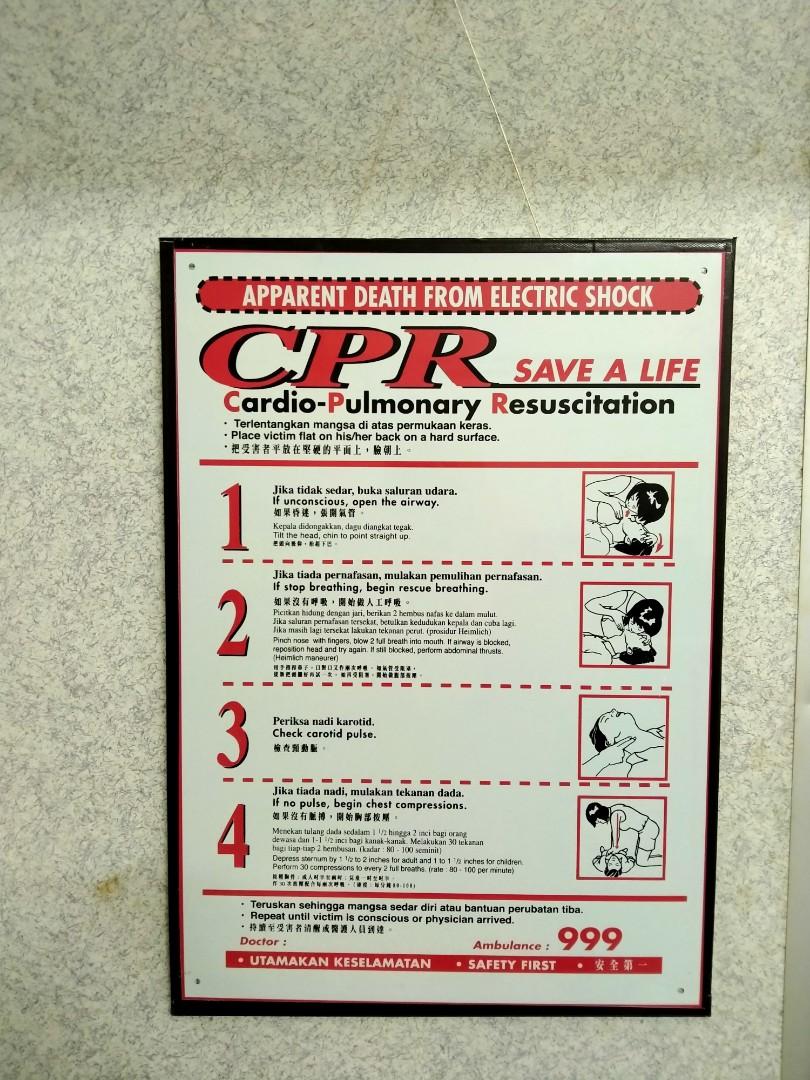 Cardiopulmonary Resuscitate Chart (CPR Chart), Services, Home Services ...