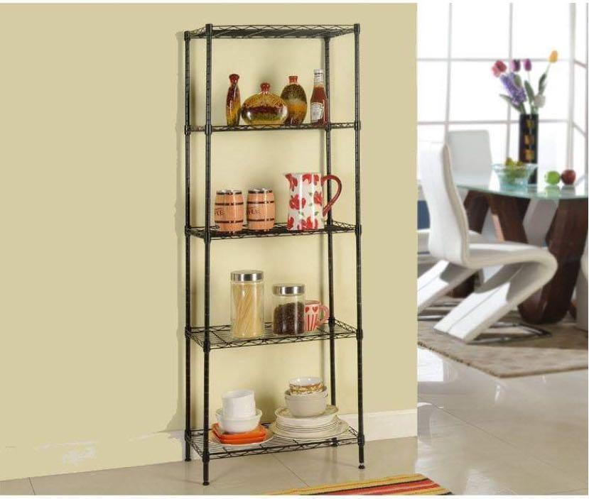 Kitchen Chrome Rack 5 Tier Multi Shelving System, Furniture & Home ...