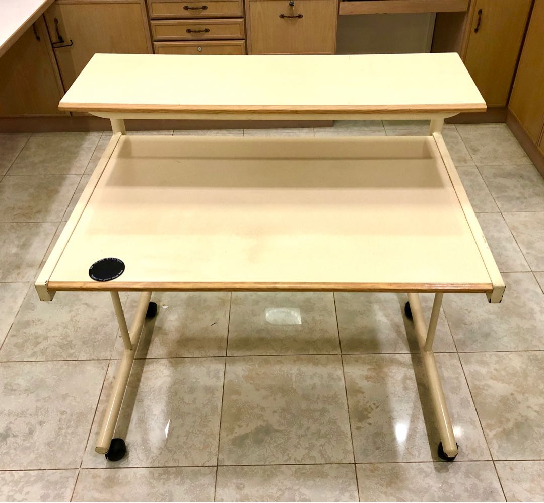 Double layer Computer Table, Furniture, Tables & Chairs on Carousell