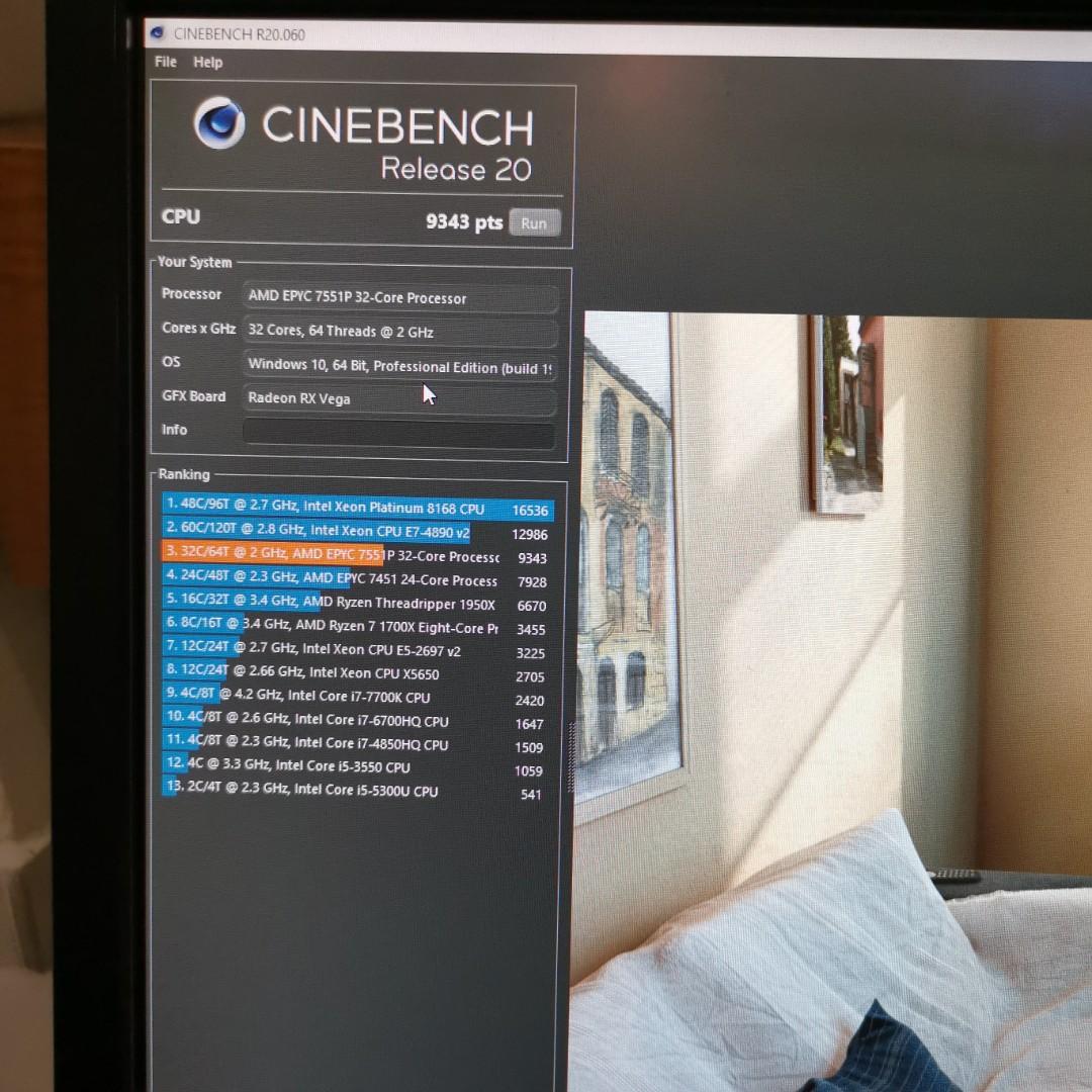 EPYC Workstation, AMD 7571, 32 Cores 64 Threads, 128GB ECC RAM, 2*40G ...