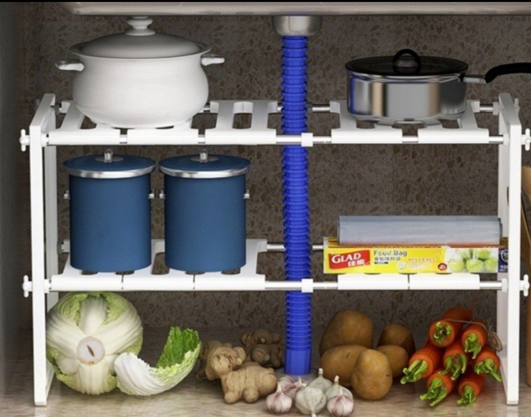 Extendable Kitchen Organizer Rack, Furniture & Home Living, Bathroom ...