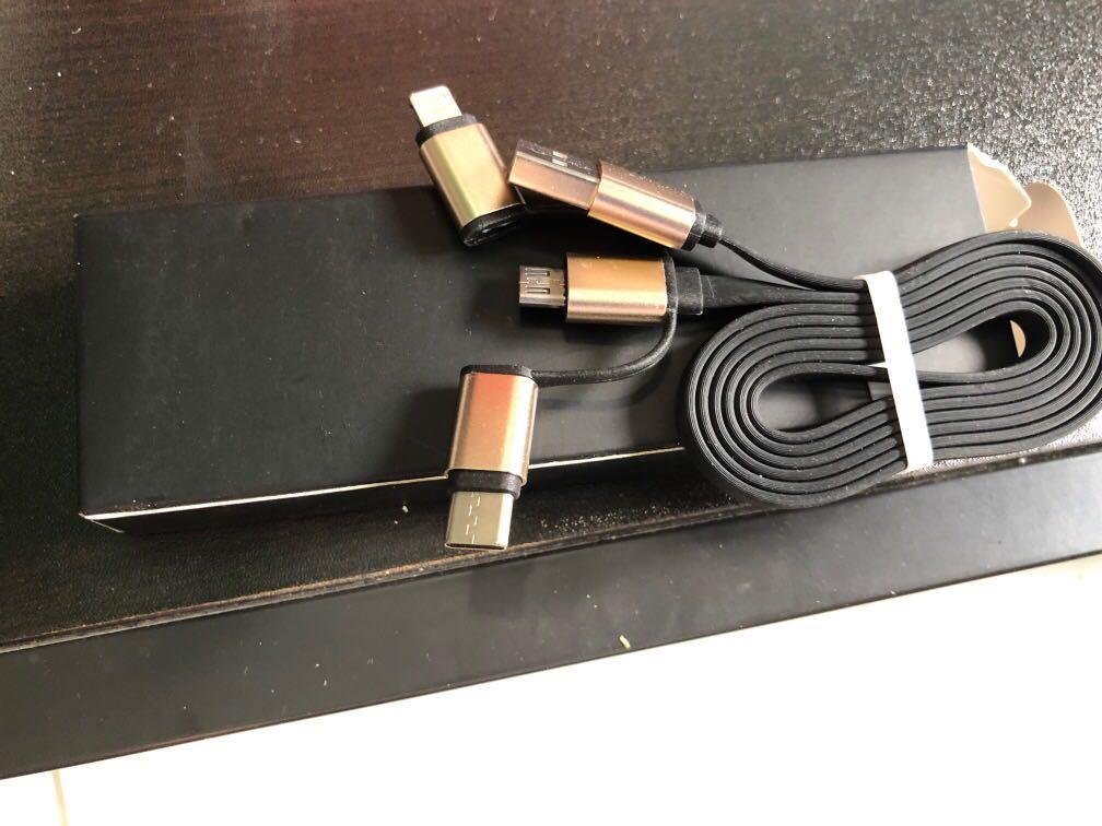 Handphone cable with lighting, type C n mirco usb, Mobile Phones ...