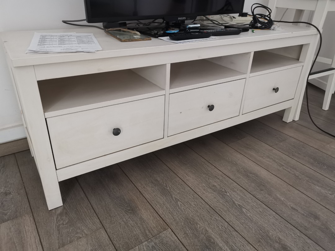 Ikea Hemnes TV Bench, Furniture & Home Living, Furniture, Shelves ...