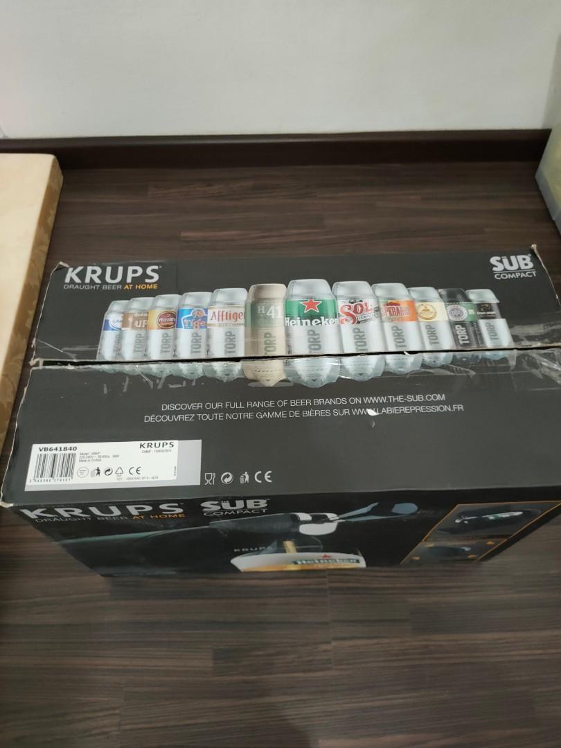 Krups The Sub Compact Edition Beer Pump for Home Black, TV & Home ...