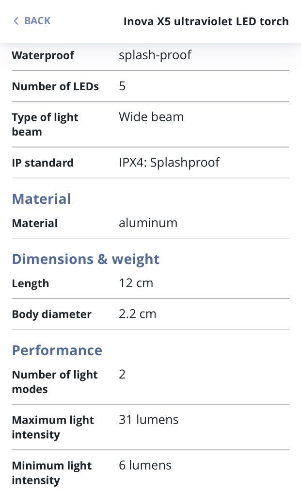 LED aluminum IPX4 splash proof torch flashlight 鋁金屬電筒, 運動產品, 運動與體育, 運動與 ...