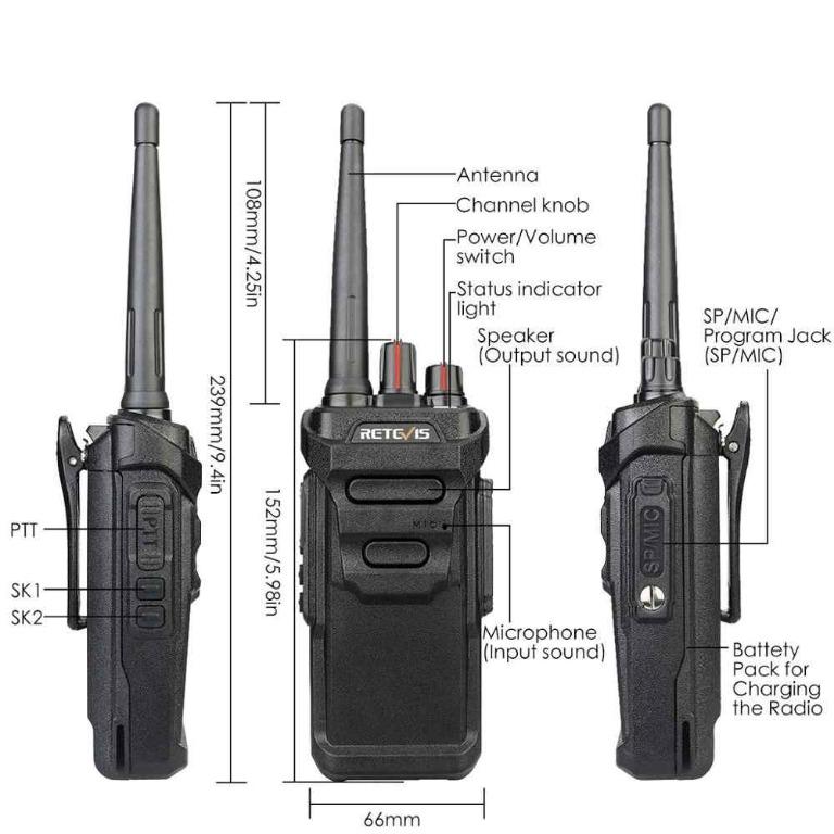 PMR446 for travel Floating, RETEVIS RT648 IP67 Waterproof Walkie Talkie ...