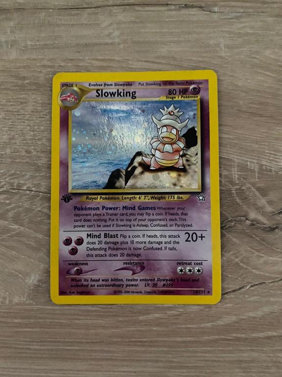 Pokémon Card - Slowking Rare Holo (1st Edition), Hobbies & Toys, Toys ...
