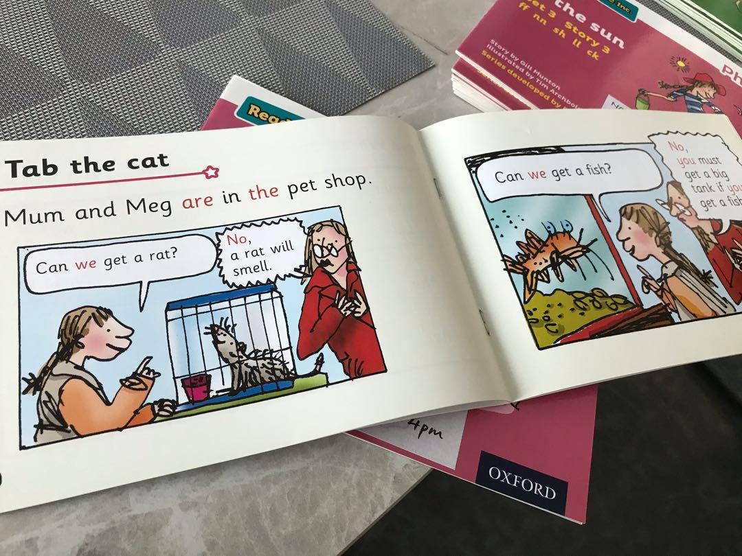 RWI set 3 pink books phonics, 書本 & 文具, 小朋友書 - Carousell