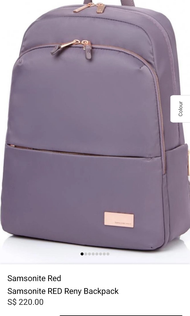 Samsonite Red Backpack Purple, Luxury, Bags & Wallets on Carousell