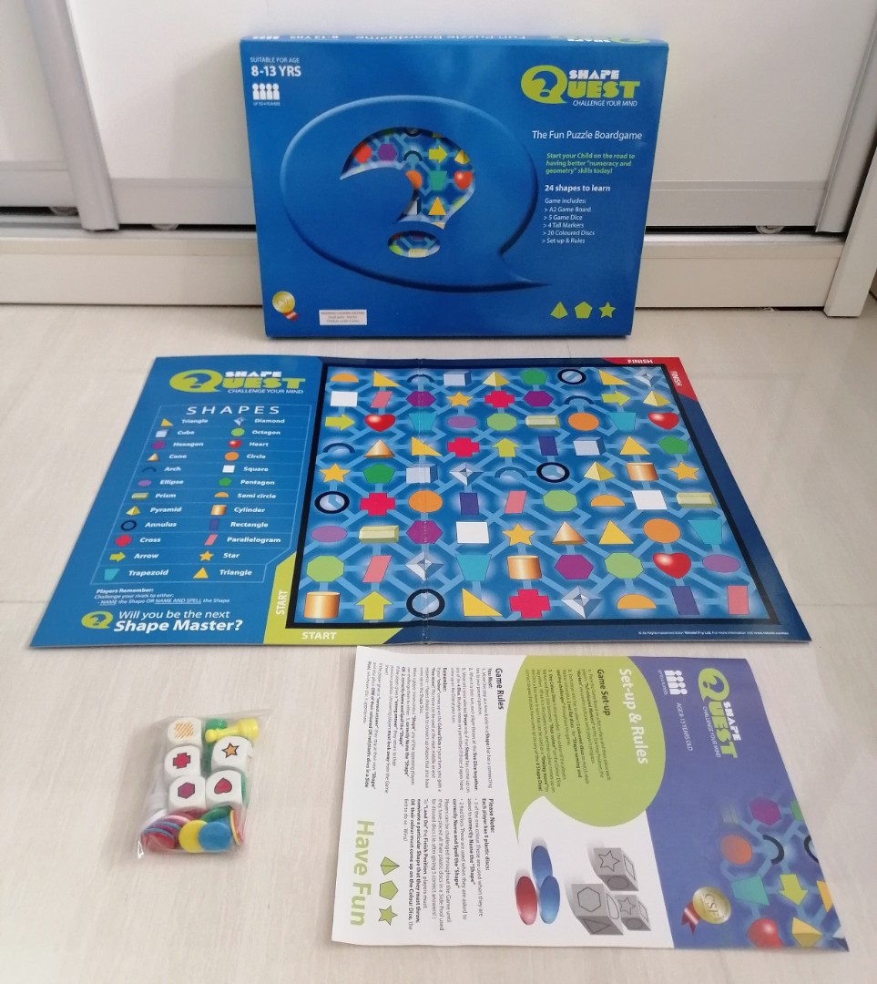 Shape Quest Children's Board Game, Toys & Games, Board Games & Cards on ...