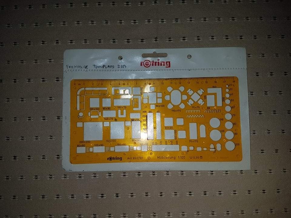 ROTRING Furniture template- 1:100, Hobbies & Toys, Stationary & Craft ...