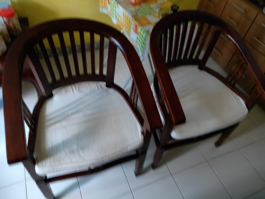 Table and two chair, Furniture, Tables & Chairs on Carousell