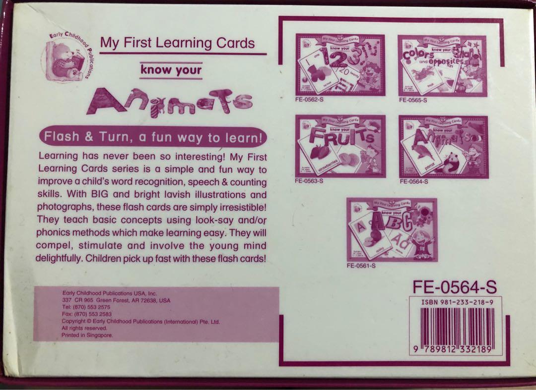 My-First-Learning-Cards - “Know Your Animals” flashcards, Everything ...