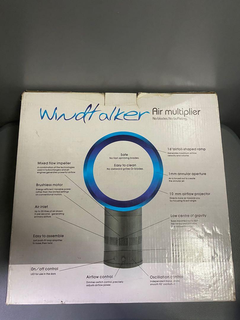 Windtalker Bladeless Desk Fan 10”, Furniture & Home Living, Lighting & Fans, Fans on Carousell