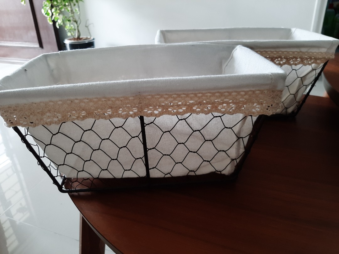 Wire mesh general basket storage planter kitchen, Furniture & Home ...