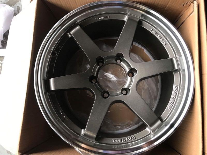 18" TE37 Repainted gray Mags 6Holes pcd 139 Bnew, Car Parts ...