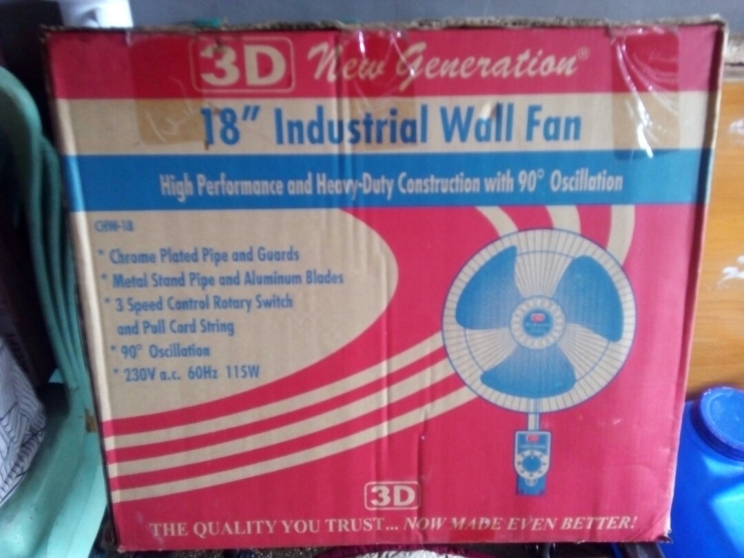 3D INDUSTRIAL WALL FAN, Commercial & Industrial, Industrial Equipment ...