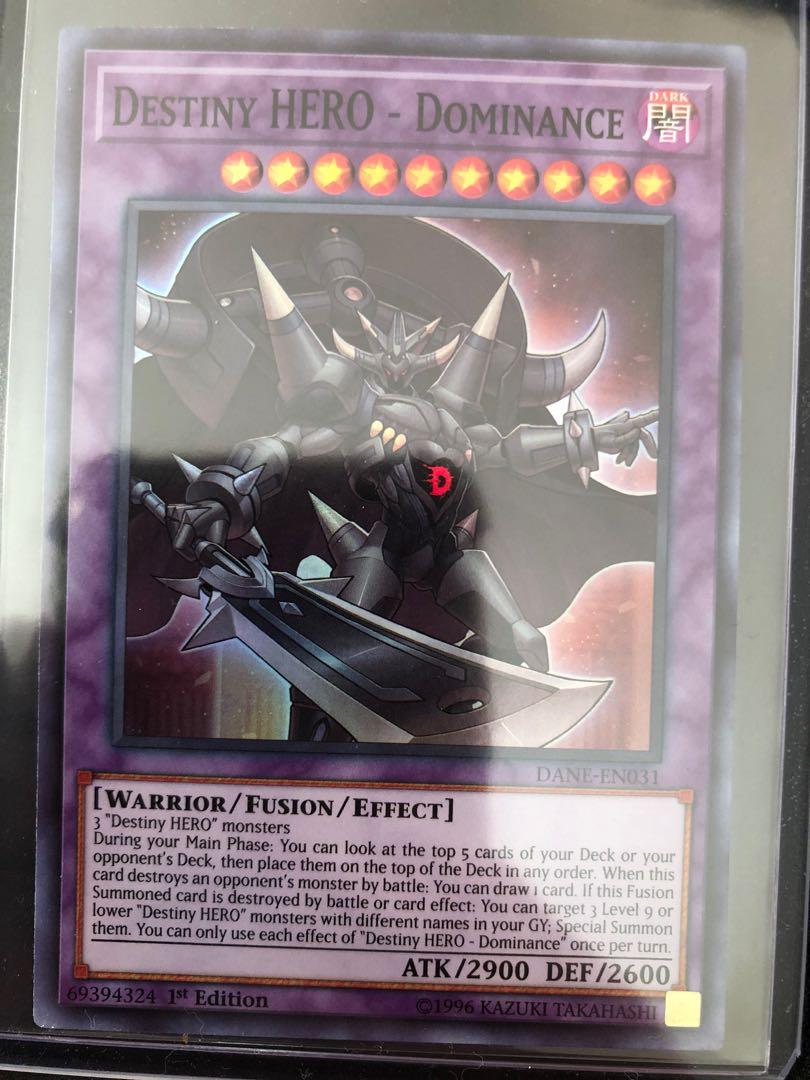 遊戲王 Yugioh: Destiny Hero - Dominance DANE 1st [Fusion] , 興趣及遊戲, 玩具 & 遊戲 ...