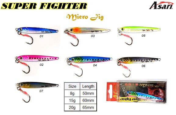 Asari Micro Jig, Super Fighter, Sports Equipment, Fishing on Carousell