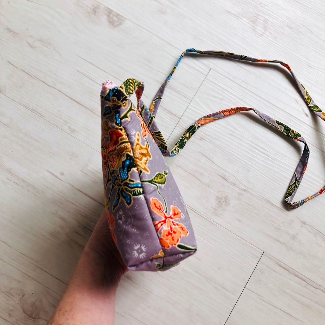 Batik Mini Sling Bag Handmade in Singapore, Women's Fashion, Bags ...