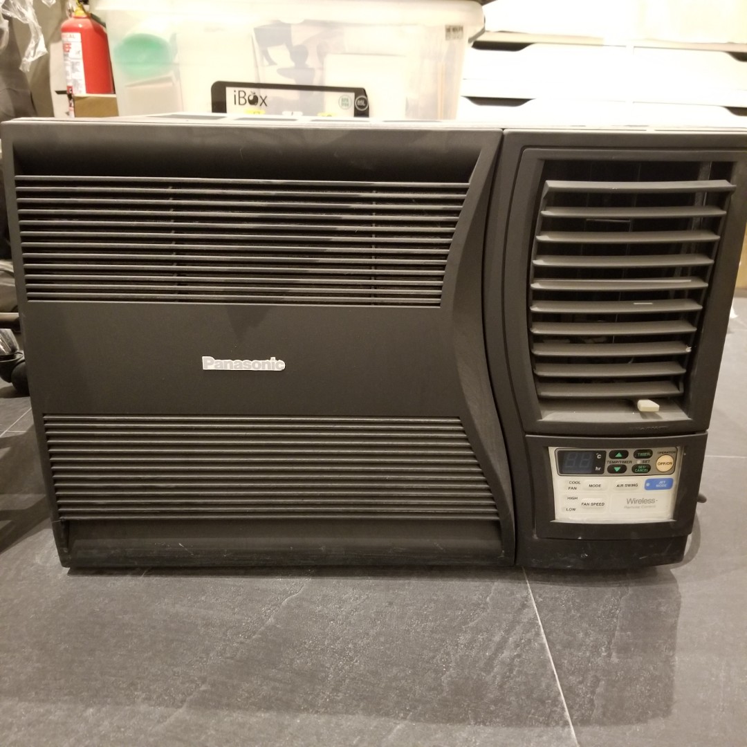 Black Panasonic Window Type Standard Aircon 1hp on Carousell